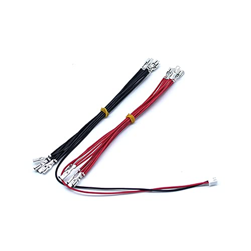 Arcity 2 Pcs Arcade Cable Wire LED Button Power Cable Daisy Chain 0.110 Inch /2.8mm Terminals Jumper Wire Harness Lighted Up 20 LED Arcade Buttons for USB Encoder, MAME, Arcade1Up, Raspberry Pi,PC New