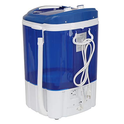 ZENY Portable Mini Washing Machine 5.7 lbs Washing Capacity Semi-Automatic Compact Washer Spinner Small Cloth Washer Laundry Appliances for Apartment, RV, Camping, Single Translucent Tub