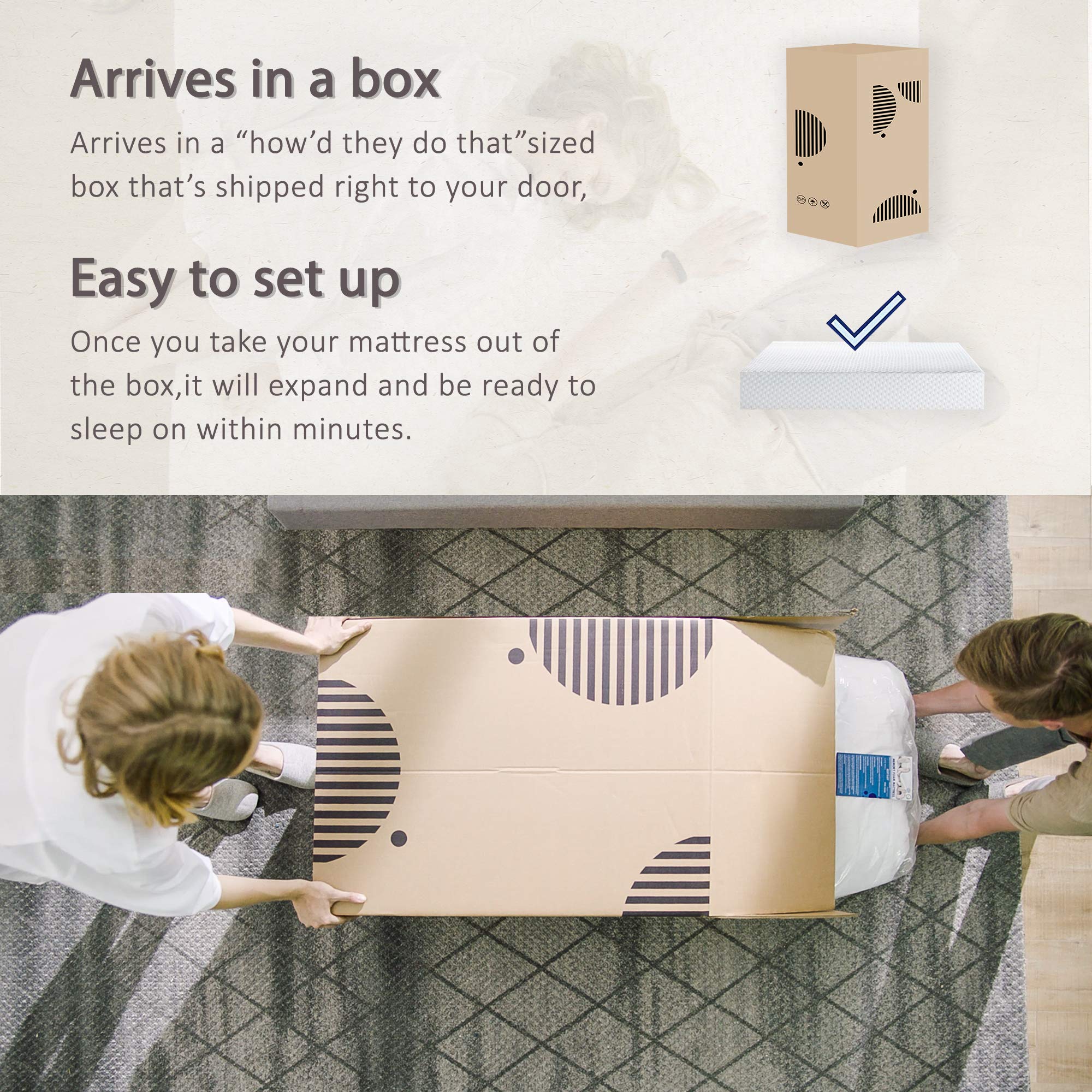 AnwickNomo King Mattress, 10 inch Gel Memory Foam Mattress in a Box, Green Tea Cooling Gel Infused, Breathable Bed Comfortable Mattress for Cooler Sleep Supportive & Pressure Relief