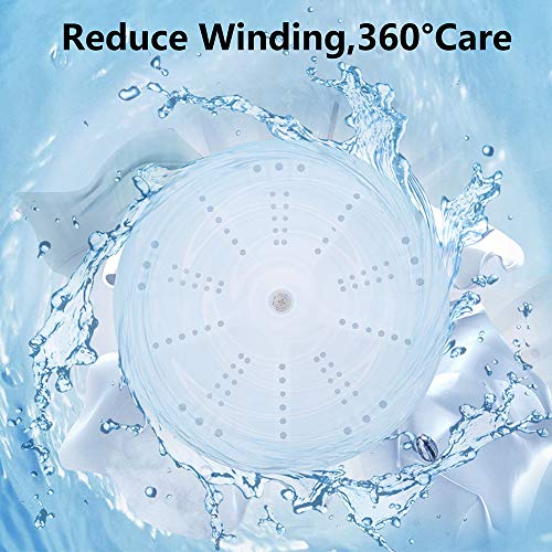 Imseigo Compact Portable Washing Machine,Mini Compact Twin Tub with Built-in Drain Pump Washer 14.3Lbs Semi-automatic Spain Spinner Portable Washer for Camping, Apartments, Dorms, College Rooms,Grey