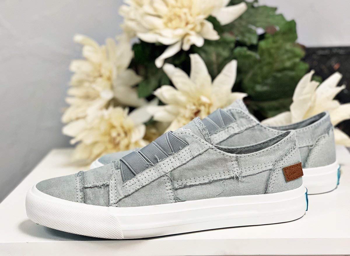 Blowfish Malibu Marley - Shoes for Women - Canvas Upper - Rubber Outsole - Cushioned Fabric Footbed Sweet Gray Color Washed Canvas 7 M