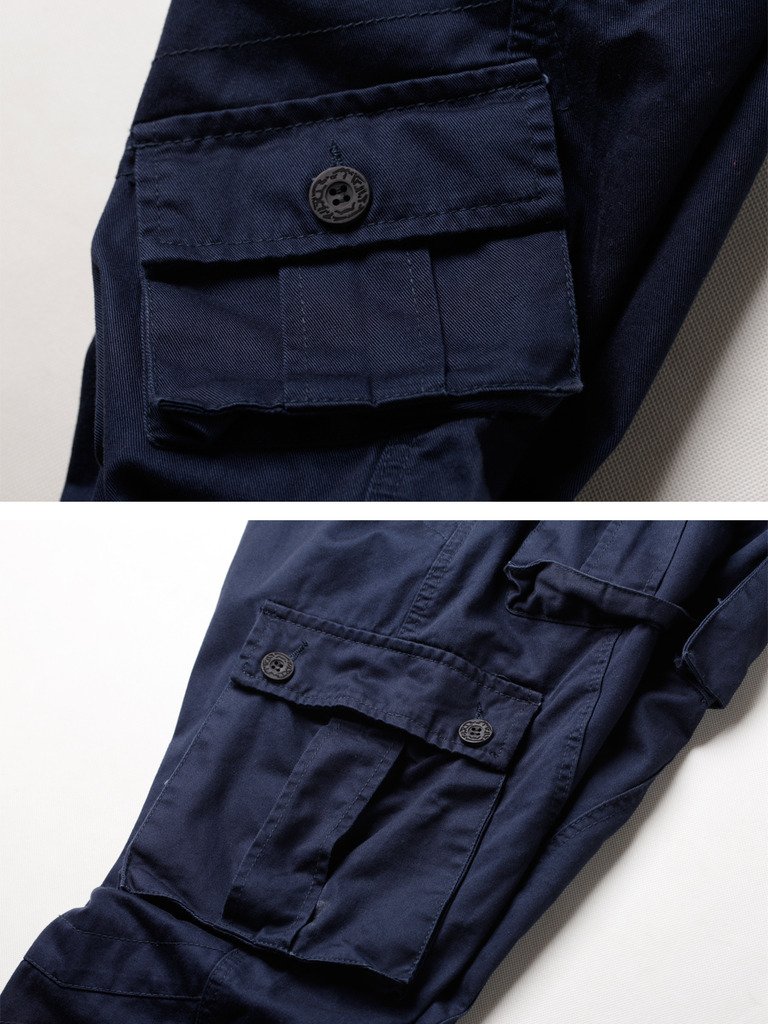 AKARMY Men's Casual Cargo Pants Military Army Camo Pants Combat Work Pants with 8 Pockets Royal Blue 42