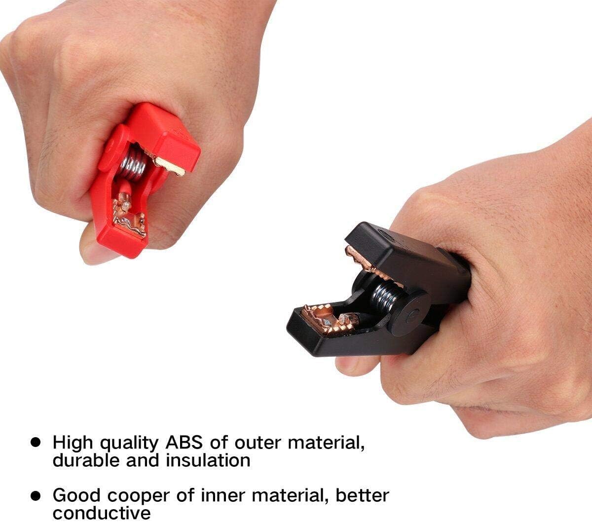 Portable Jumper Starter Clamps, 8AWG Automotive Emergency Jumper Cables for 12V Car Jump Starter