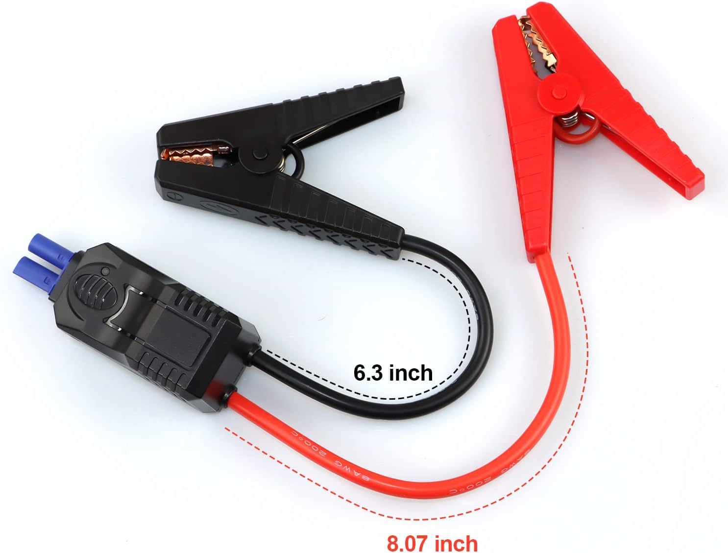 Portable Jumper Starter Clamps, 8AWG Automotive Emergency Jumper Cables for 12V Car Jump Starter
