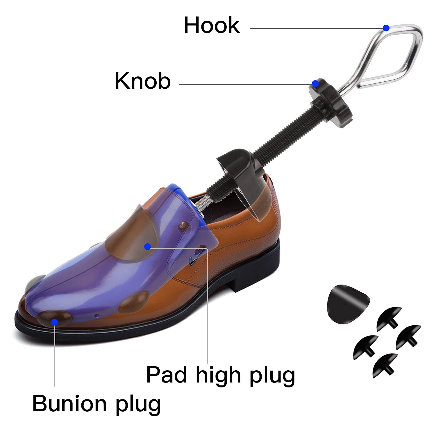 KevenAnna Shoe Stretcher with Shoe Horn Boot Shaper Stands and Carrying Bag Women's Shoes with 2 Air Purifying Bag