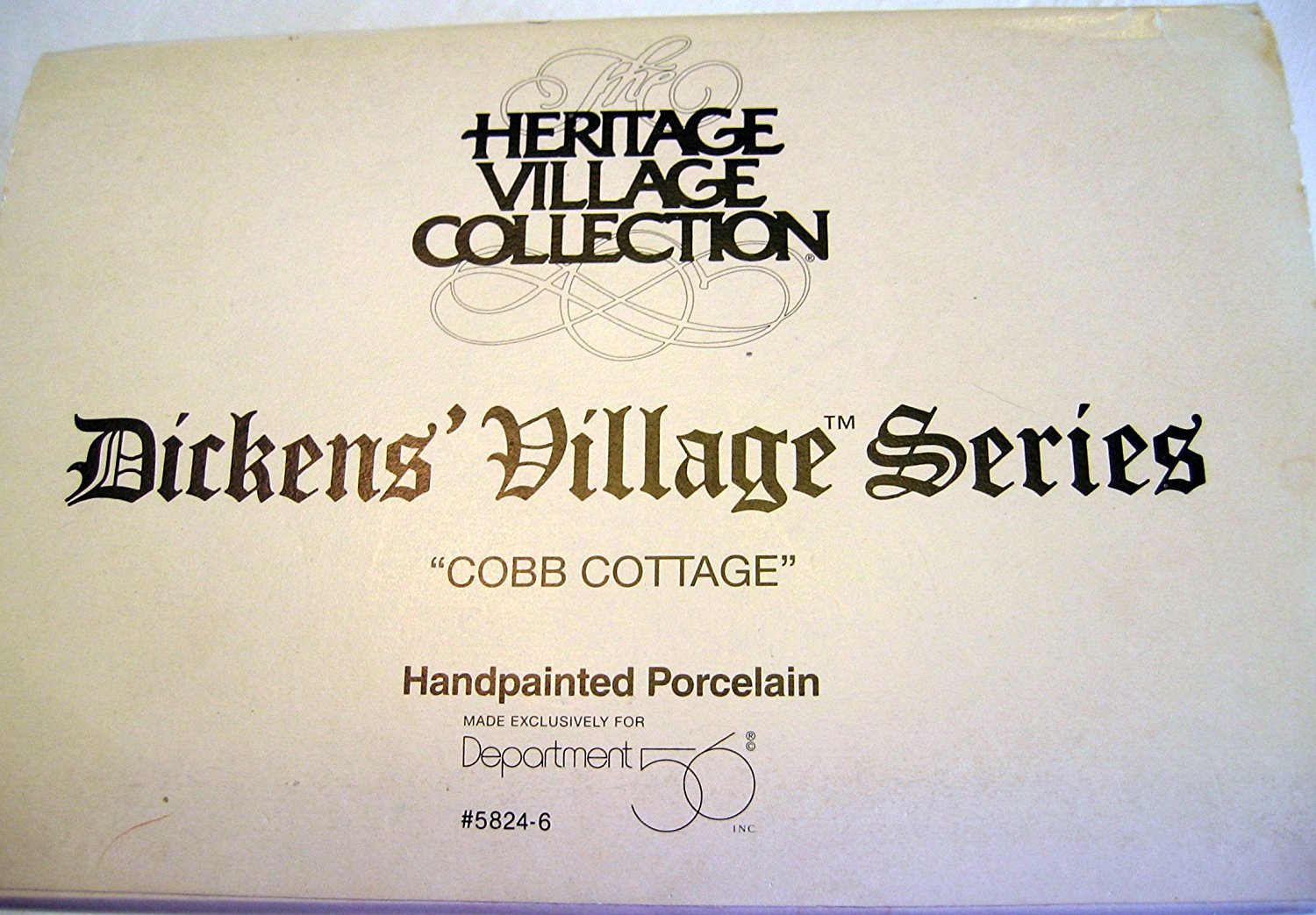 Heritage Village Collection; Dicken's Village Series: "Cobb Cottage" #5824-6 by Department 56