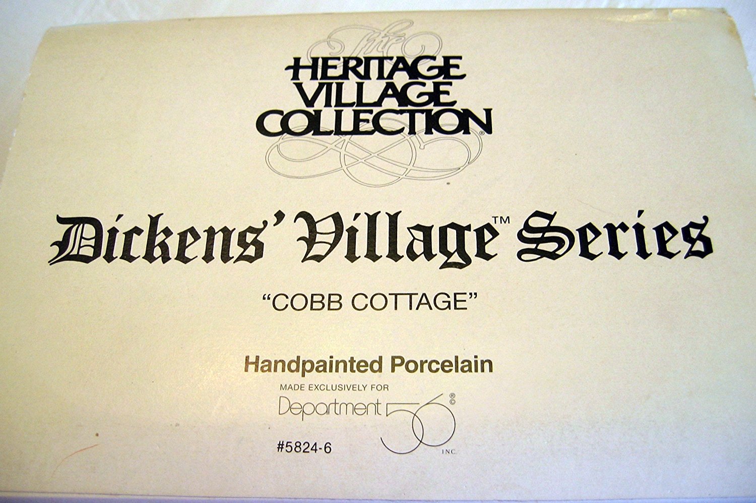 Heritage Village Collection; Dicken's Village Series: "Cobb Cottage" #5824-6 by Department 56