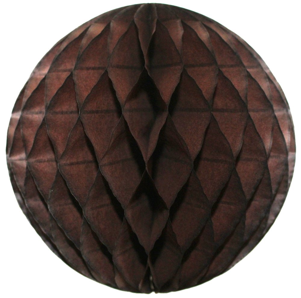 Extra-Large 19 Inch Honeycomb Tissue Paper Ball Decoration, Brown (1 Ball)