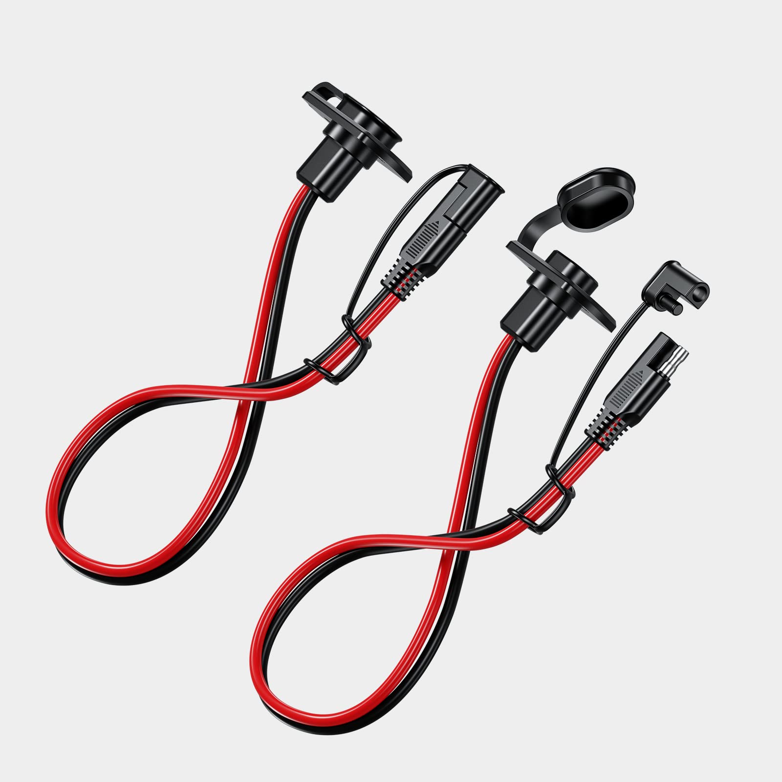 Kewig SAE Quick Connector Harness, SAE Adapter Male Plug to Female Socket Cable, 1FT 12AWG SAE Extension Cord [ 2 Pack ]