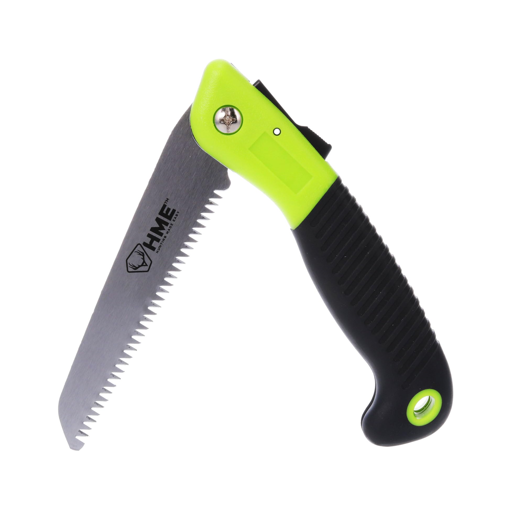 HME Mini Folding Hand Pocket Saw with 5" Carbon Steel Blade for Hunting, Camping, Backpacking, Pruning