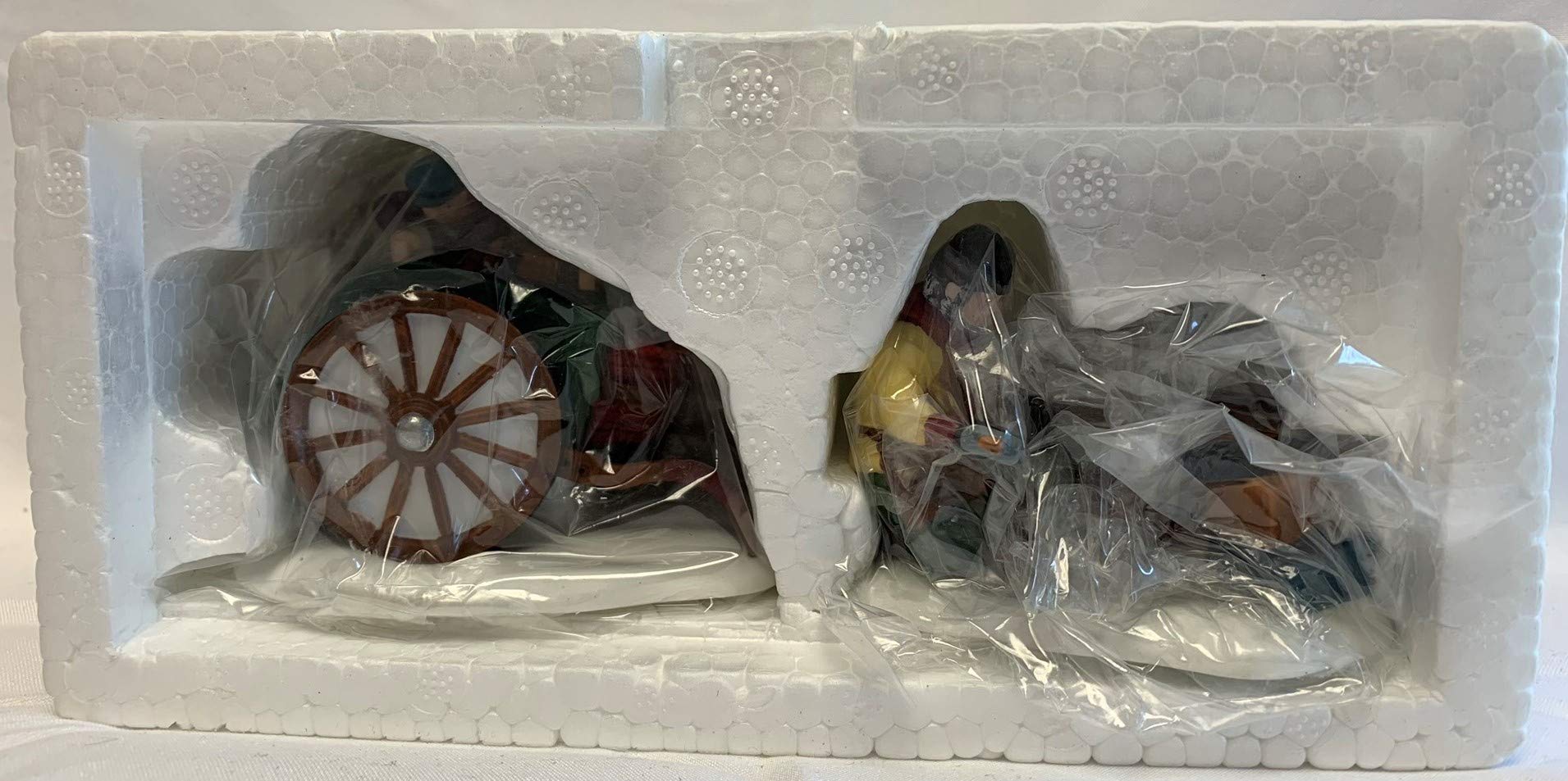 Dept 56, Heritage Village Collection C. Bradford, Wheelwright & Son" Set of 2 Handpainted Porcelain Accessories