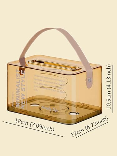 1pc Letter Graphic Tissue Storage Box (Color : Rust Brown, Size : One-Size)