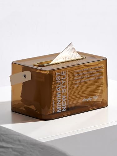 1pc Letter Graphic Tissue Storage Box (Color : Rust Brown, Size : One-Size)