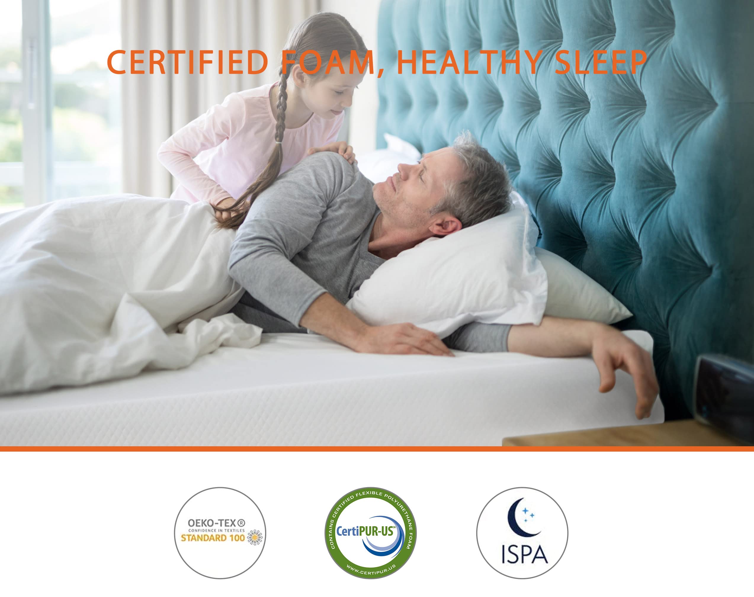 MKDLUFEI 10 Inch Gel King Size Mattress Medium Firm Memory Foam Mattress CertiPUR-US Certified King Mattress for Cool Sleep & Pressure Relief,Bed in a Box
