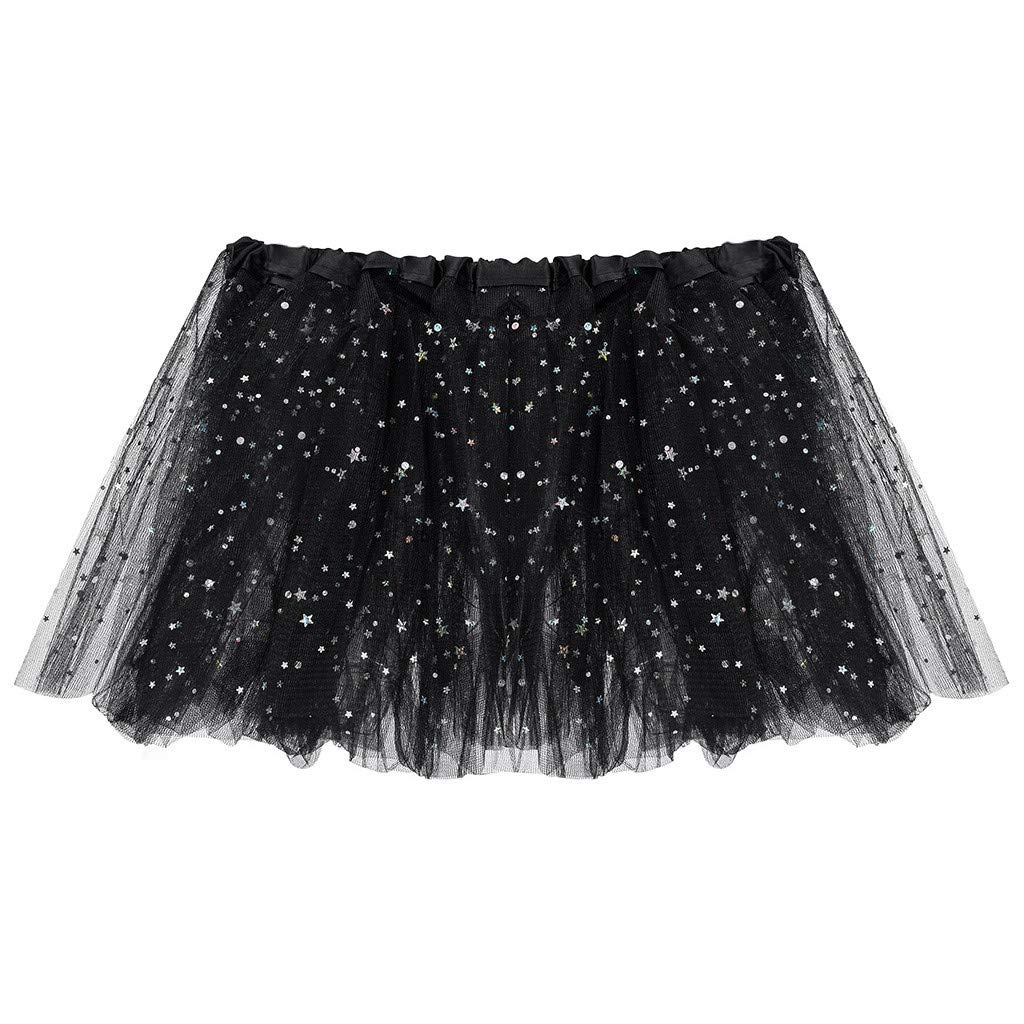 Light Pink Tutu for Women Princess Women Small Skirt Bulb Skirt Mesh with LED Pleated Tulle Star Sequins Skirt