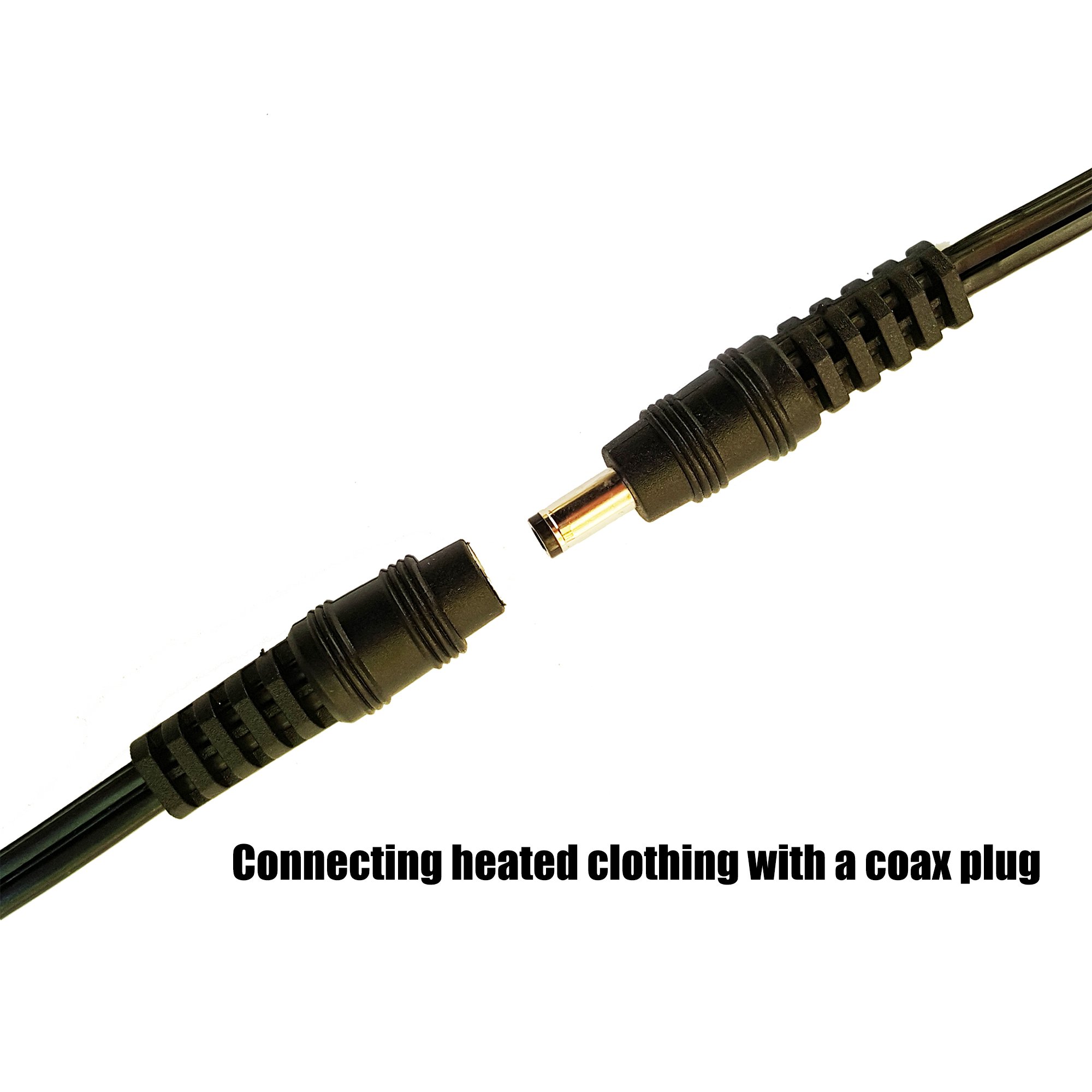 MOTOPOWER MP69006 10" SAE to Coax Female Adapter Cable SAE to DC Coax Motorcycle Heat Clothing Jack Adapter