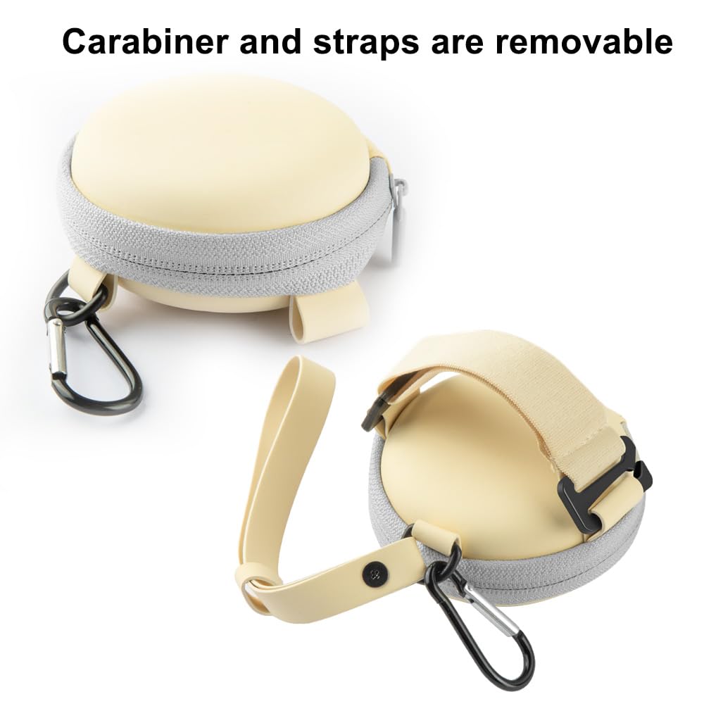 JOYJOM Hard Carrying Case for Go Plus Plus + Accessory, Portable EVA PU Leather Protective Bag Storage Hard Carrying Case for go Plus Plus +2023 (Beige)