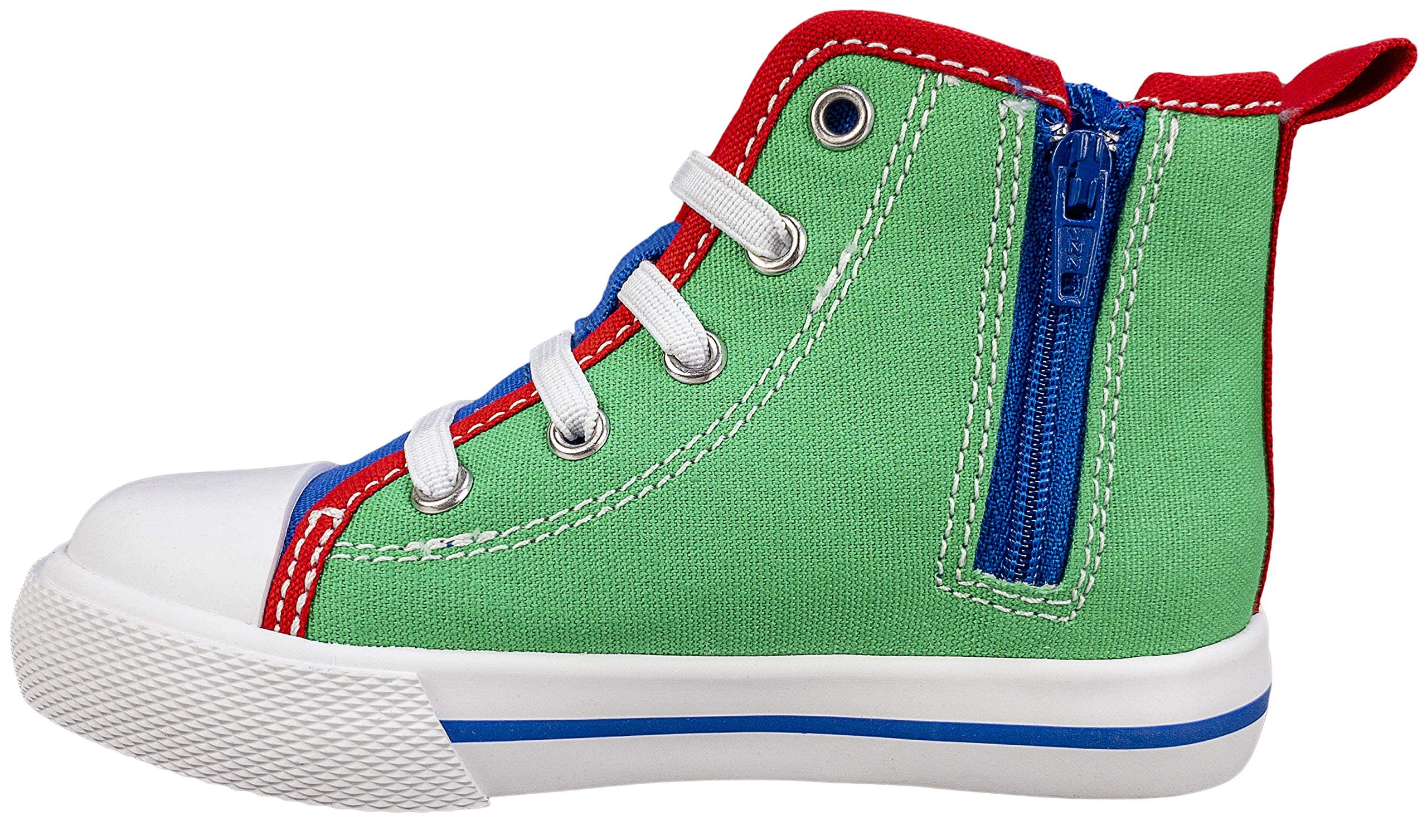 Sesame Street Elmo Shoes, Hi Top Sneaker with Laces, for Toddlers and Kids, Size 6 to 12 (Multi AOP, Numeric_8)