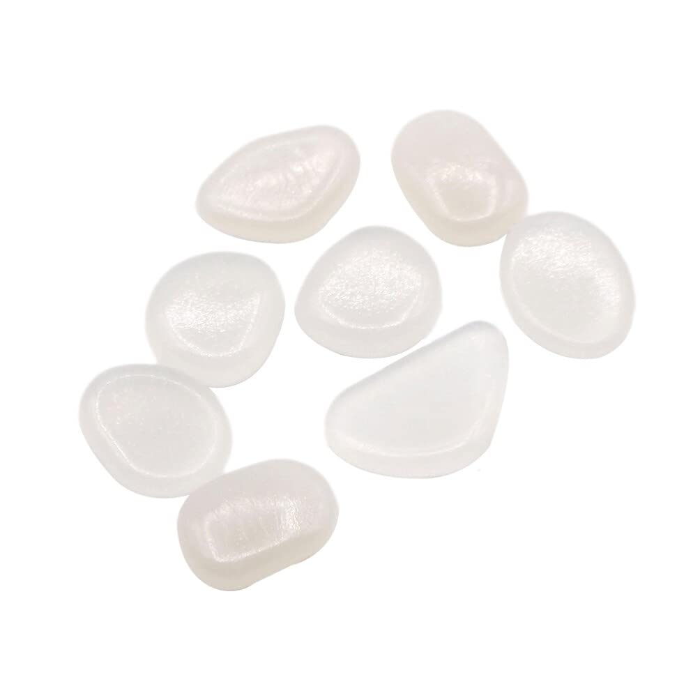 DOITOOL 100pcs Pebble Stones Aquarium Stones Glow in The Cobblestone Glow in The Dark Pebbles Luminous Stone Glow Pebbles Aquarium Decoration