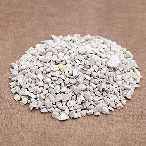 eloria-Decor Decorative Gravel Natural Chips Pebbles (White, Small, Unpolished) - 1 kg
