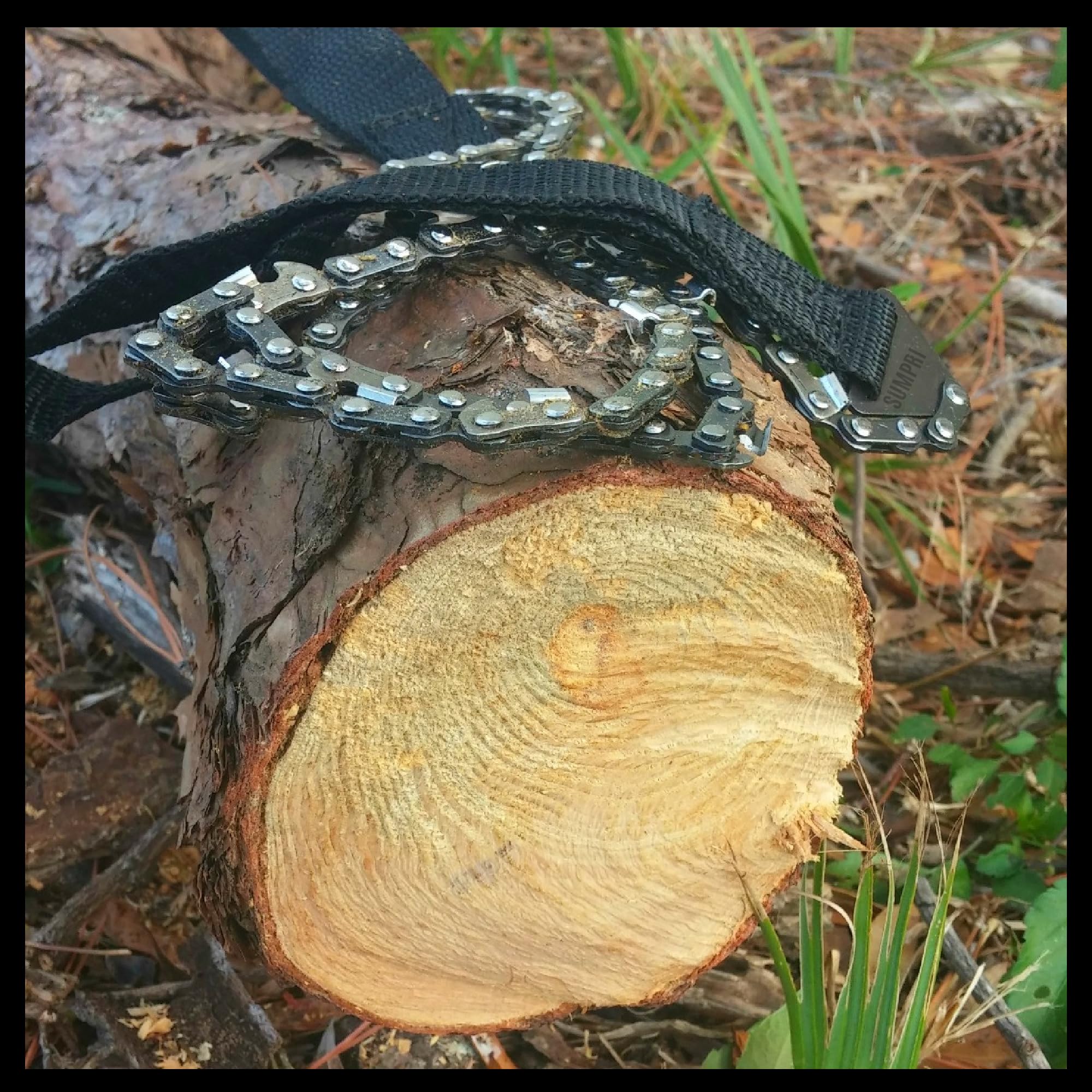 Pocket Chainsaw For Camping [36 Inch Heavy Duty Tool] -Manual Chain Saw, Survival Wire Saw -Rope Chain Saw For Cutting Tree Limbs -Hiking, Backpacking Gear -By SUMPRI