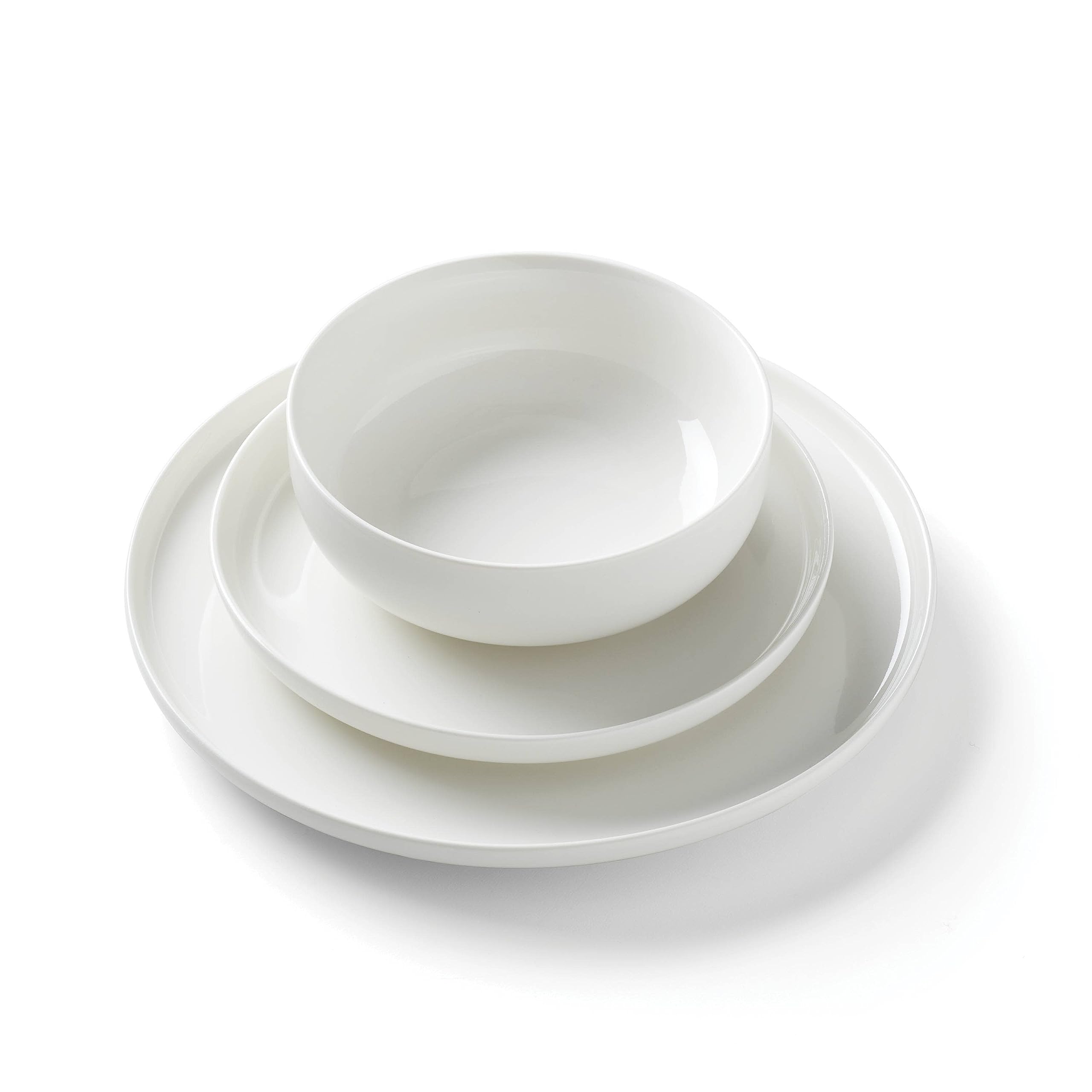 Oneida White 24 Seven Piece Dinnerware Set, 12 Count, Dorm Necessities, Dorm Essentials