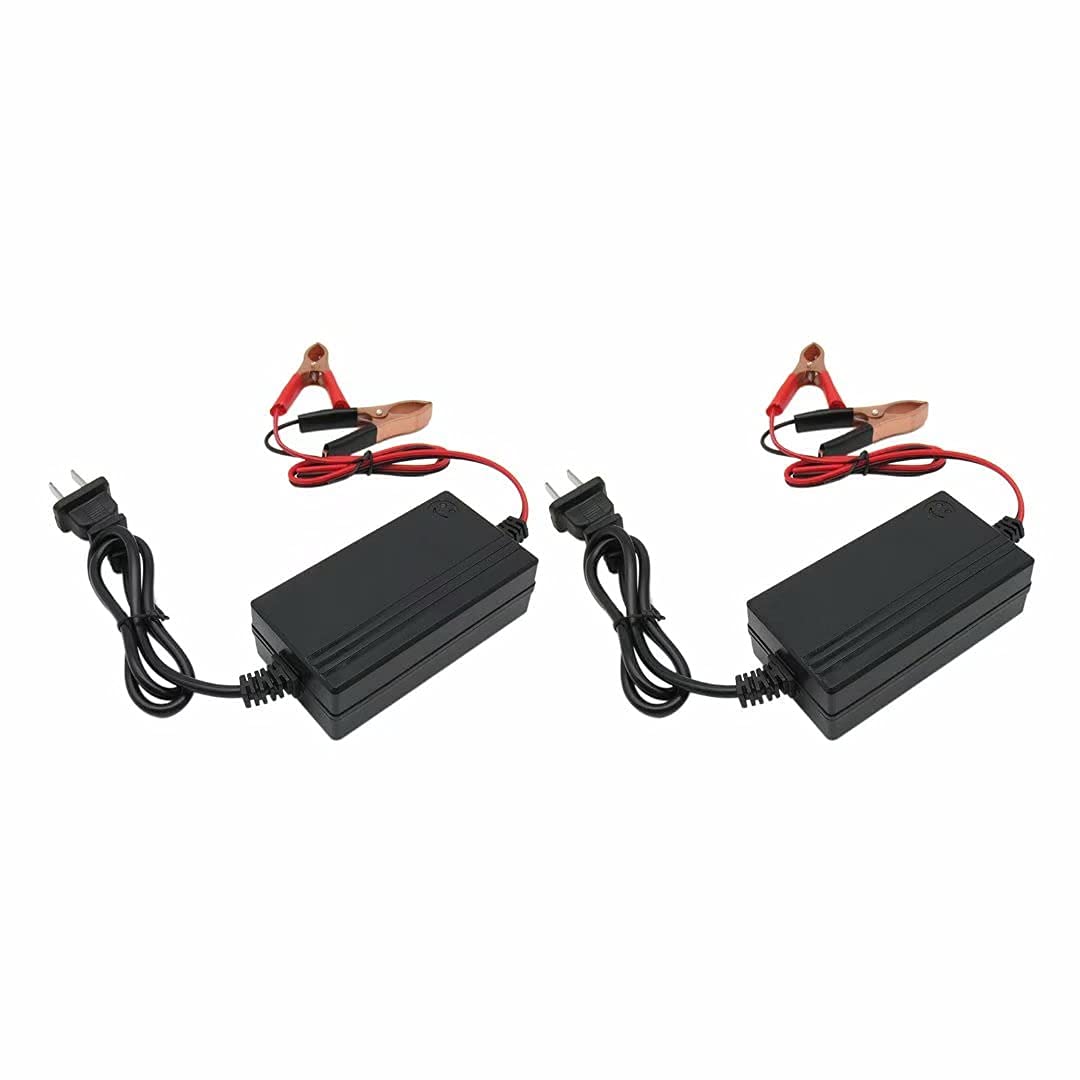 Premium 2Pcs Auto Car Battery Charger Tender Trickle Maintainer Charge All Types of 12V Lead-Acid Batteries