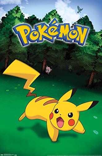 Trends International Pokémon - Pikachu Catch Wall Poster, 22.375" x 34", Unframed Version