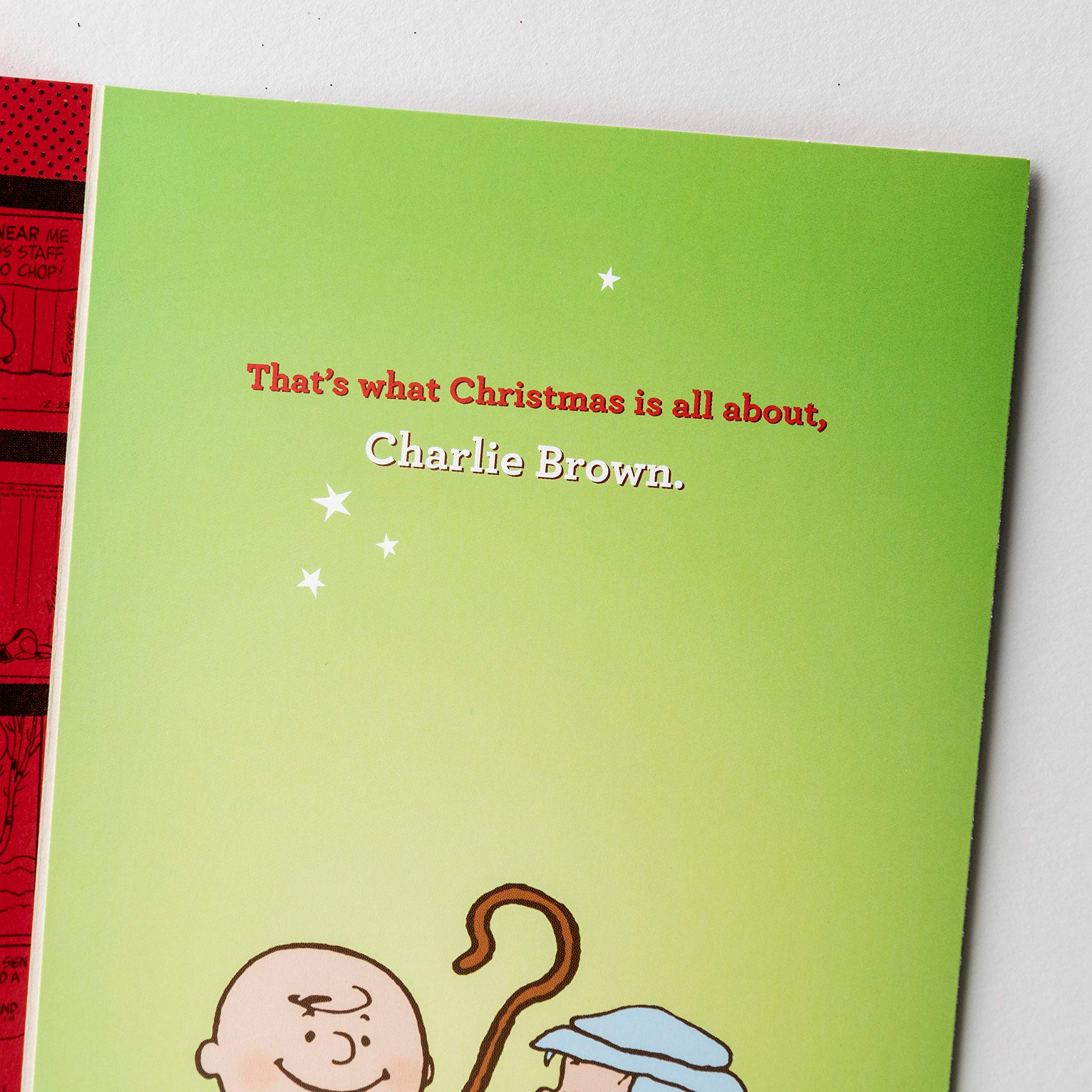 DaySpring - Peanuts That's What Christmas is All About Charlie Brown - 18 Premium Christmas Boxed Cards, KJV