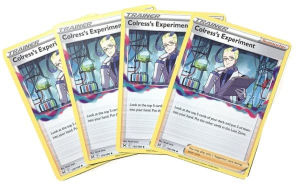 Colressâs Experiment 155/196 Lost Origin - 4X Pokemon Trainer Card - Playset X4