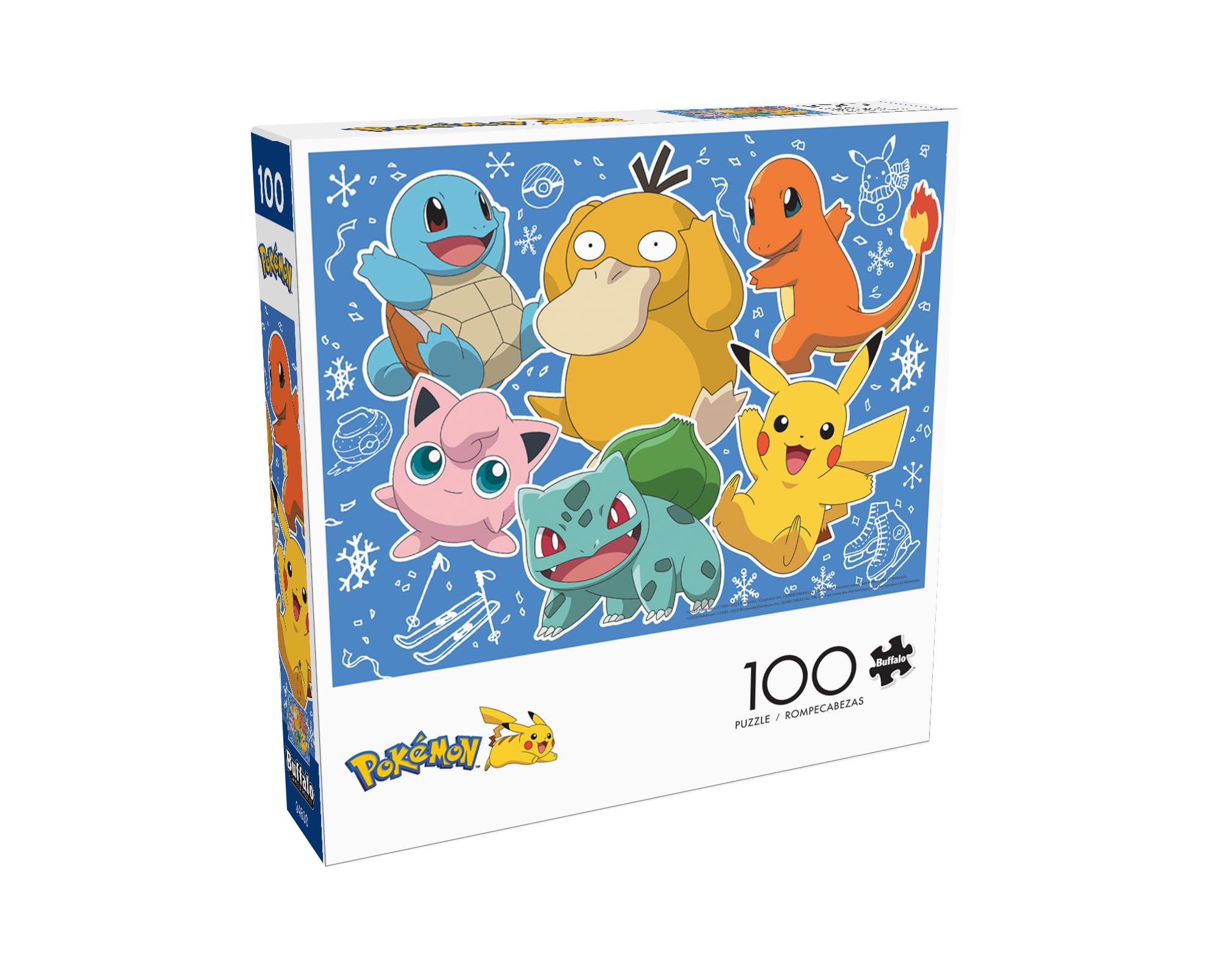 Buffalo Games - Pokemon- Kanto Holiday - 100 Piece Jigsaw Puzzle for Families -Challenging Puzzle Perfect for Game Nights - Finished Size is 15.00 x 11.00