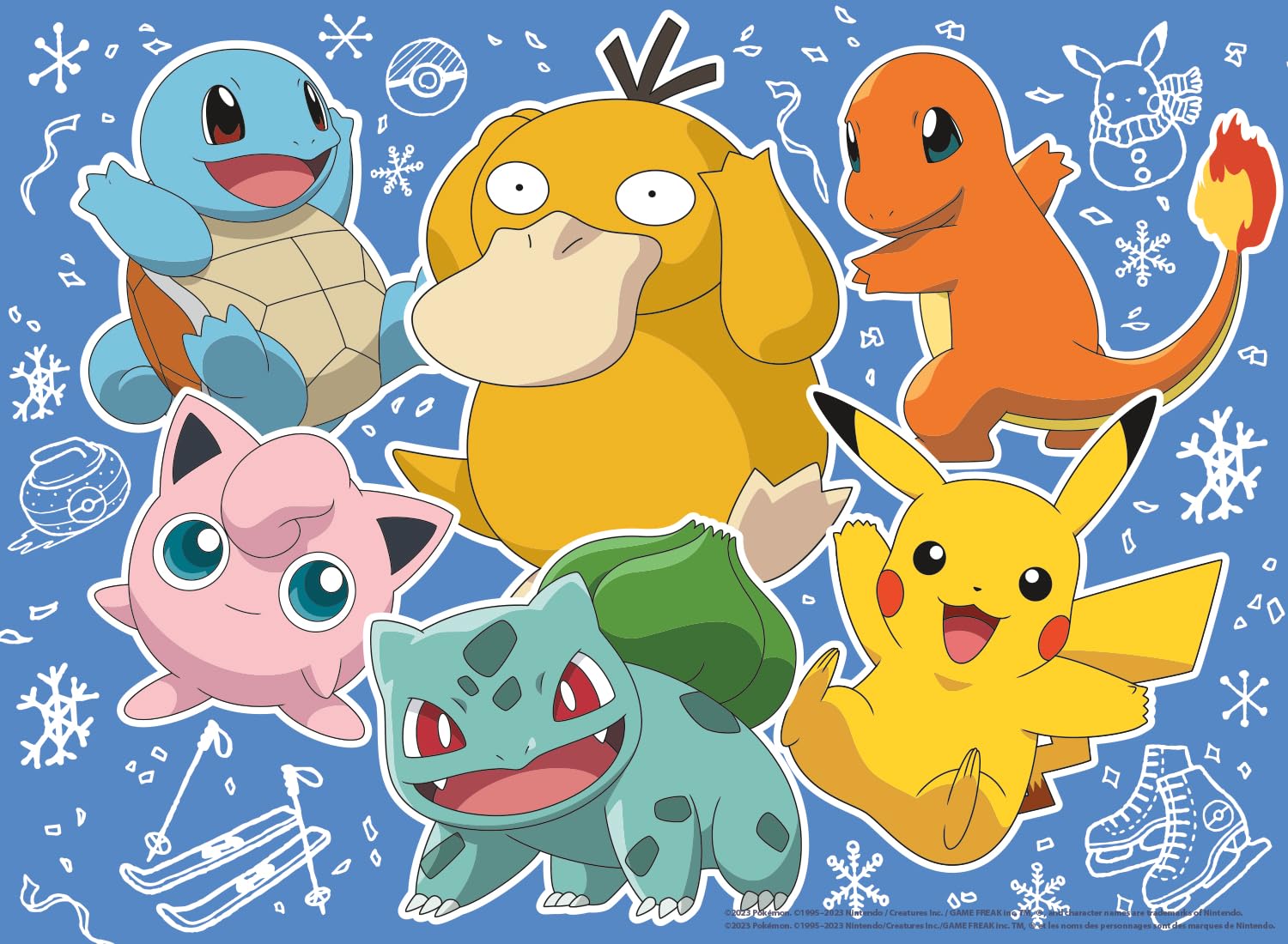 Buffalo Games - Pokemon- Kanto Holiday - 100 Piece Jigsaw Puzzle for Families -Challenging Puzzle Perfect for Game Nights - Finished Size is 15.00 x 11.00