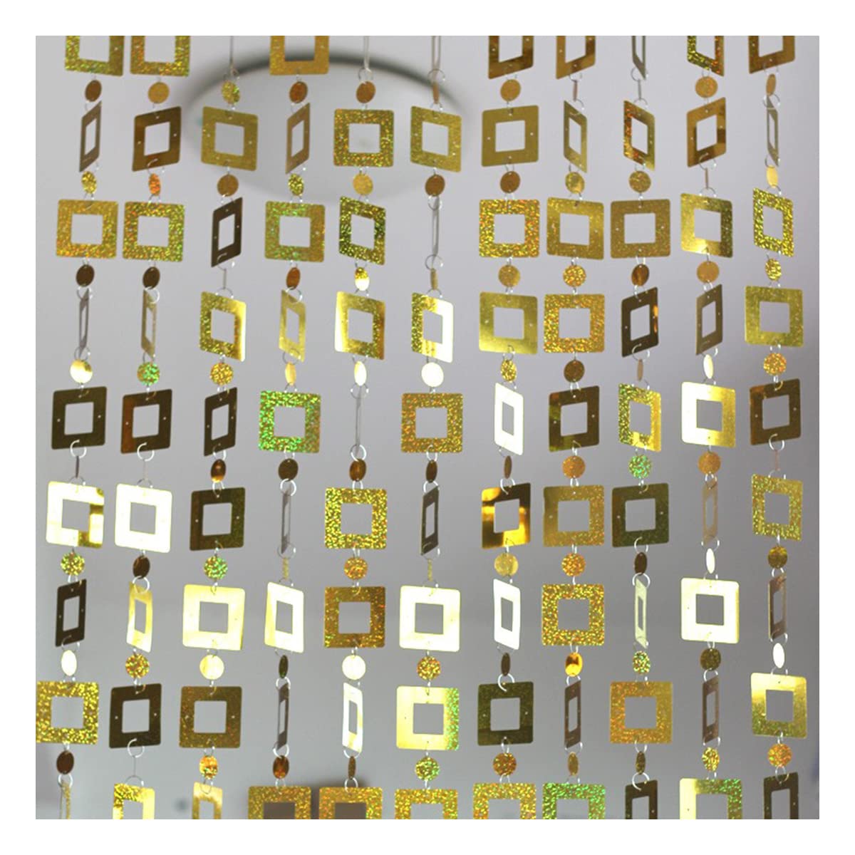 LKXHarleya Square Sequins Curtains Frame Bubble Curtain Door Curtains Backdrop Festivals Wedding Birthday Party Supplies, Gold
