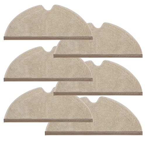 6 Pack Vacuum Replacement Mop Cloth for Roborock S5, S5 Max, S6, S6 MaxV, E4, S6 Pure, E35, E2 Accessories Reusable Wet Microfiber Soft Pad