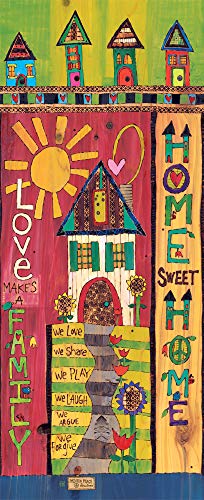 Studio M Family Home Art Pole House Rules Outdoor Decorative Garden Post, Made in USA, 40 Inches Tall