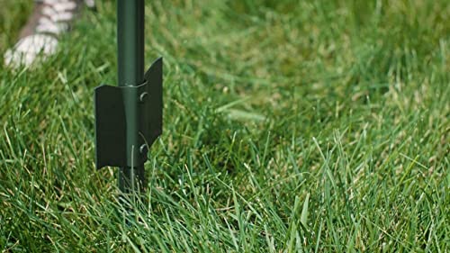 VASGOR 3 Feet Sturdy Duty Metal Fence Post – Garden U Post for Fencing - 10 Pack