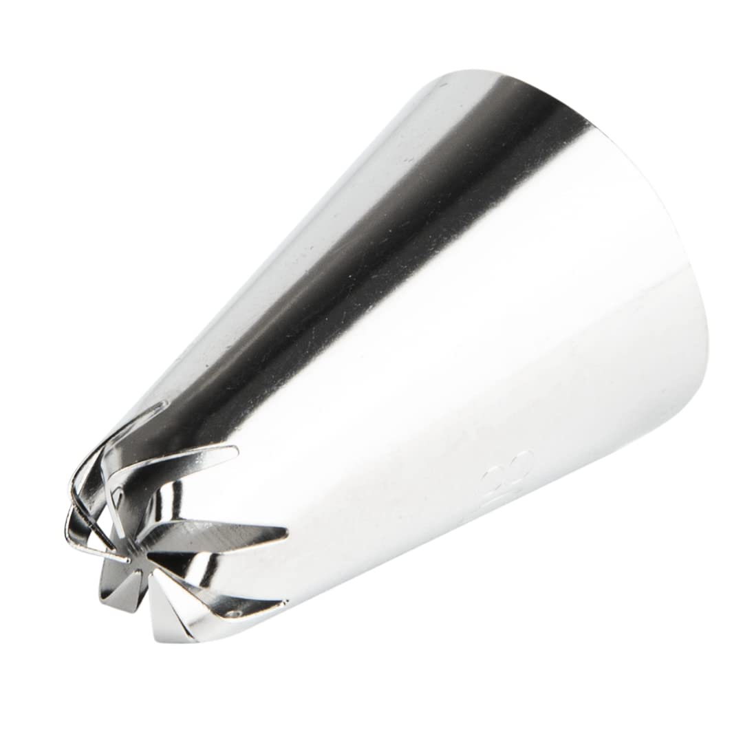 Restaurantware Pastry Tek Piping Tip 1 Reusable Drop Flower Icing Tip - #108 Dent-Resistant Stainless Steel Pastry Tip Dishwasher-Safe Decorate Cupcakes Cakes or Cookies
