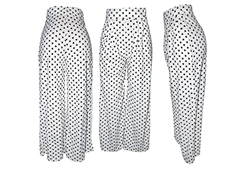 LKOUS Women's Palazzo Long Pants for 2024, High Waist Wide Leg Stretchy Lounge Pants Trousers with Pockets