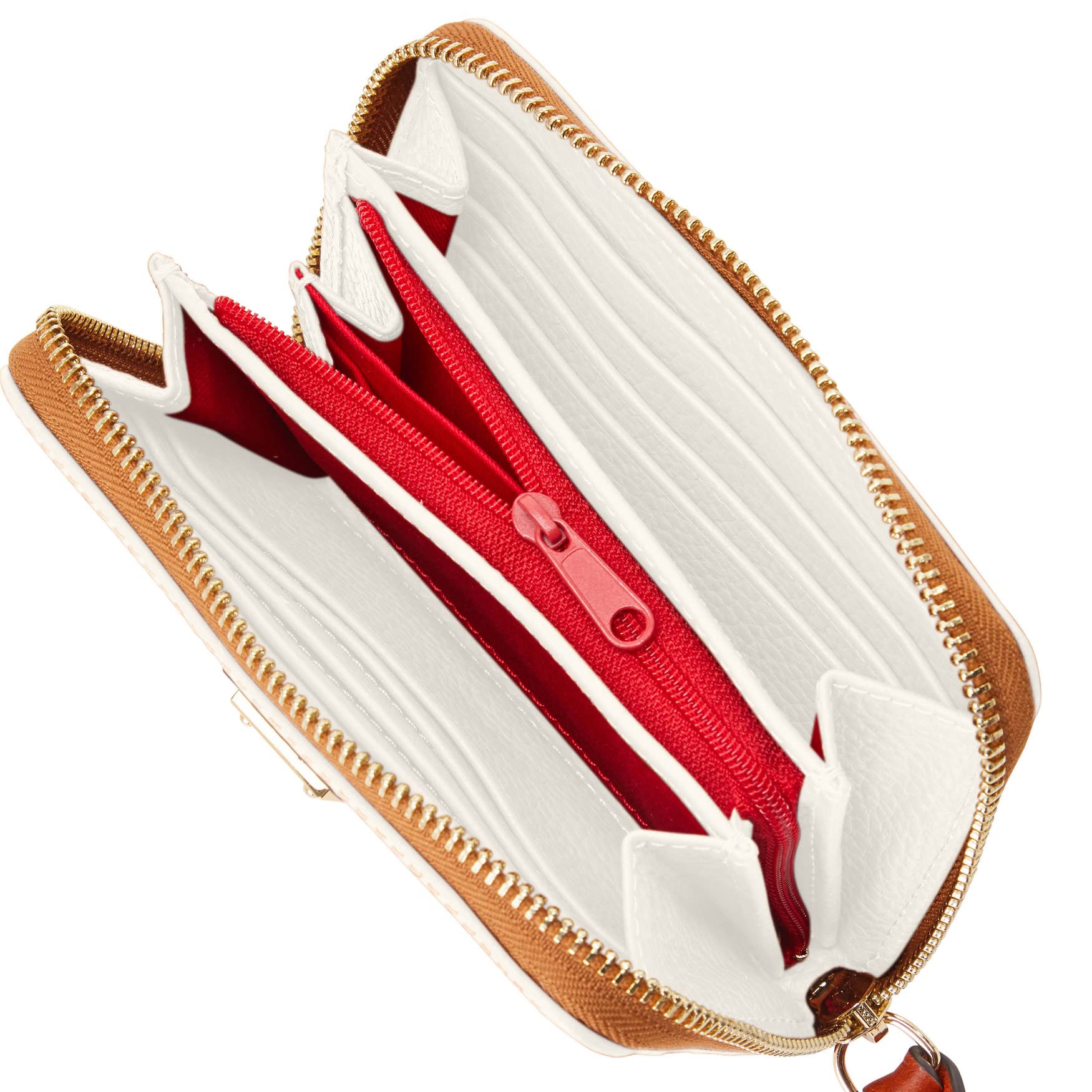 Dooney & Bourke Wallet, Pebble Grain Medium Zip Around Wallet - White