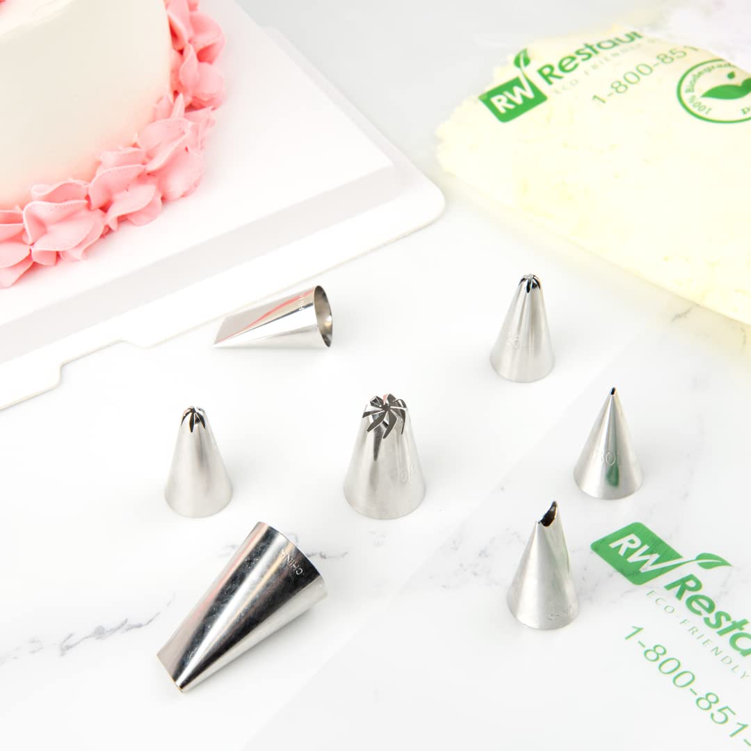 Restaurantware Pastry Tek Piping Tip 1 Reusable Drop Flower Icing Tip - #108 Dent-Resistant Stainless Steel Pastry Tip Dishwasher-Safe Decorate Cupcakes Cakes or Cookies