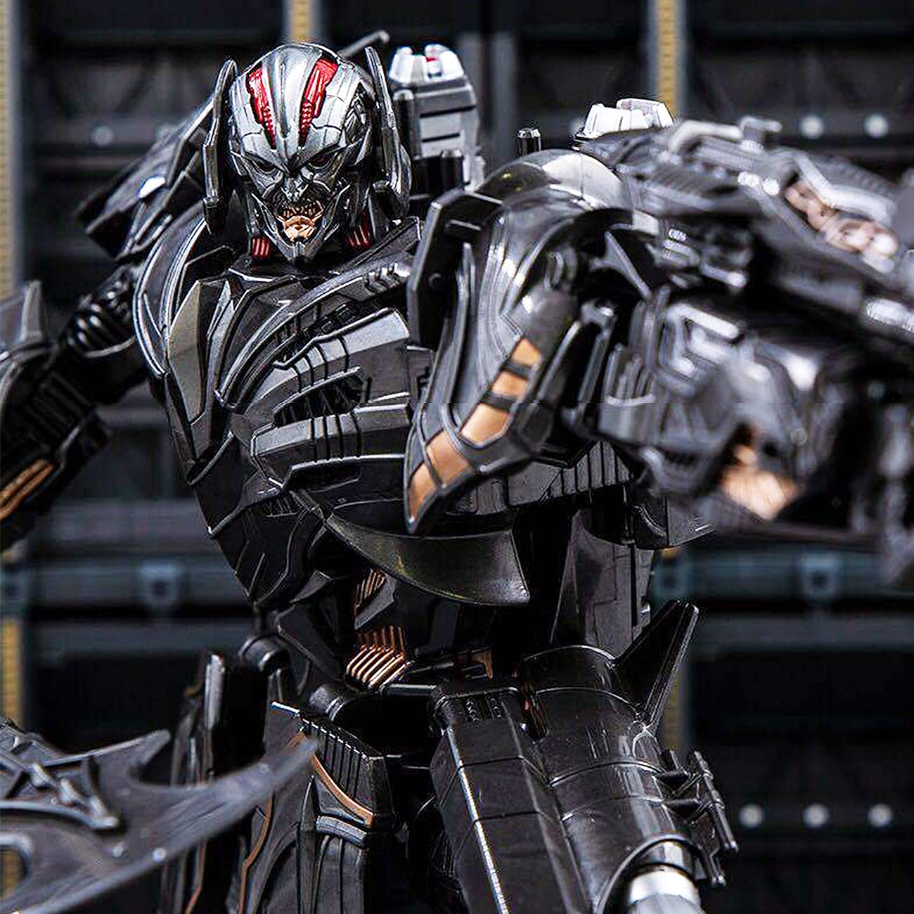 LONGYU Transformers Studio Series Toys Movie Class:The Last Knight Premier Edition Voyager Class Megatron Action Figures, 18CM, Gray