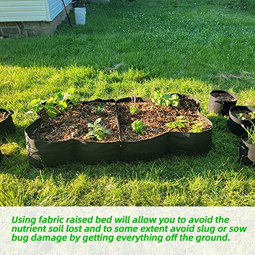 Fabric Raised Garden Bed 6x3x1ft Garden Grow Bed Bags for Growing Herbs, Flowers and Vegetables 128 Gallon