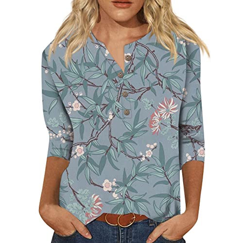 Womens Tops 3/4 Length Sleeves Dressy Casual Womens Tops 3/4 Length Sleeves Tunic Shirts for Women Things Fall by Chinua Achebe Gold Tank Top Women Halloween Town Tops for Women Green Tops