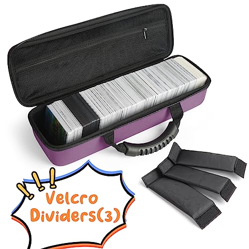 CDBXPRG 1000 Trading Card Box for Several Games, Sports Card Travel Organizer, Purple Case