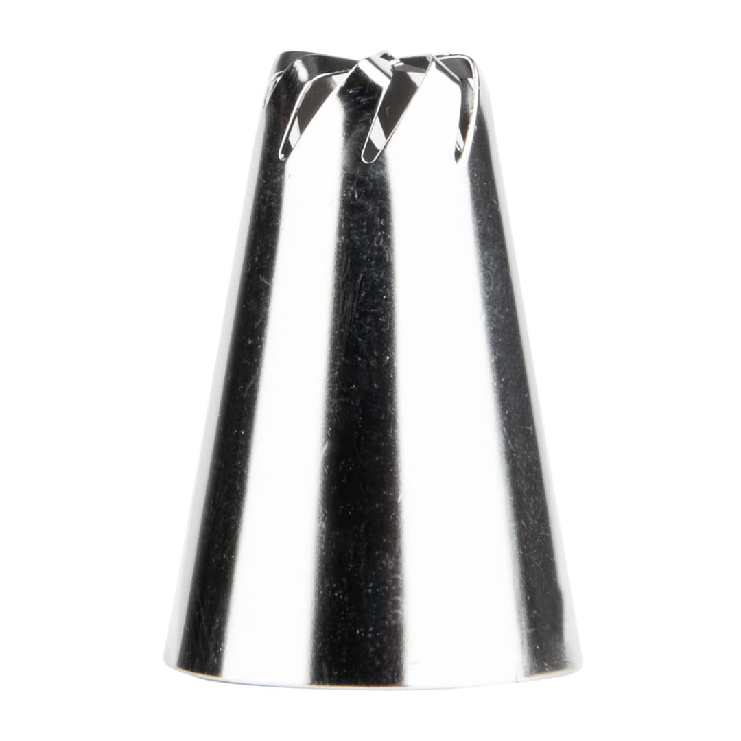 Restaurantware Pastry Tek Piping Tip 1 Reusable Drop Flower Icing Tip - #108 Dent-Resistant Stainless Steel Pastry Tip Dishwasher-Safe Decorate Cupcakes Cakes or Cookies
