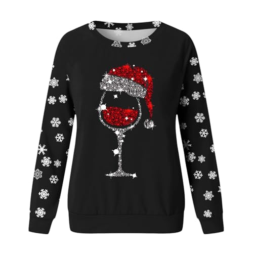 Christmas Shirts for Women Workout Clothes for Women Tops Blouse Raglan Baseball Raglan Fleece Solid Basic Fall Tops 2023 Fashion Loose fit Black Cropped Hoodie Sweatpants Women Shirt Pullover tee