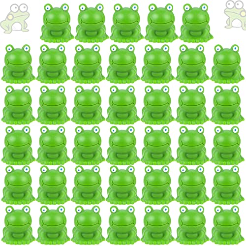 40 Pcs Cute Frog Miniature Figurines Resin Mini Frogs Moss Micro Landscape Blue-Eyed Frogs Animals Model DIY Craft Accessories for Home Garden Party Frog Cake Topper Decorations