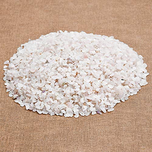 eloria-Decor Polished Decorative Gravel Crystal Chips Pebbles (White, Small, Polished) - 1 kg