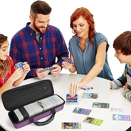 CDBXPRG 1000 Trading Card Box for Several Games, Sports Card Travel Organizer, Purple Case