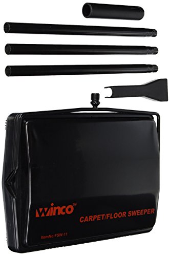 Winco Steel Carpet/Floor Sweeper,Medium,Black